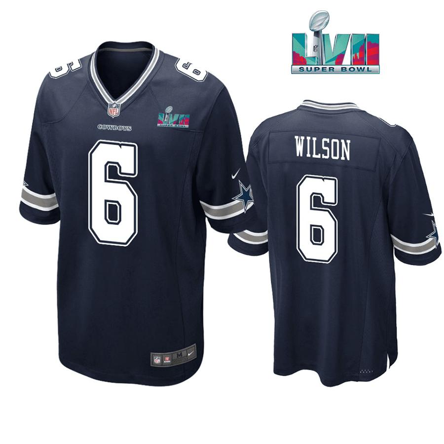 Donovan Wilson 6 Dallas Cowboys Super Bowl LVII Super Bowl LVII Navy ...