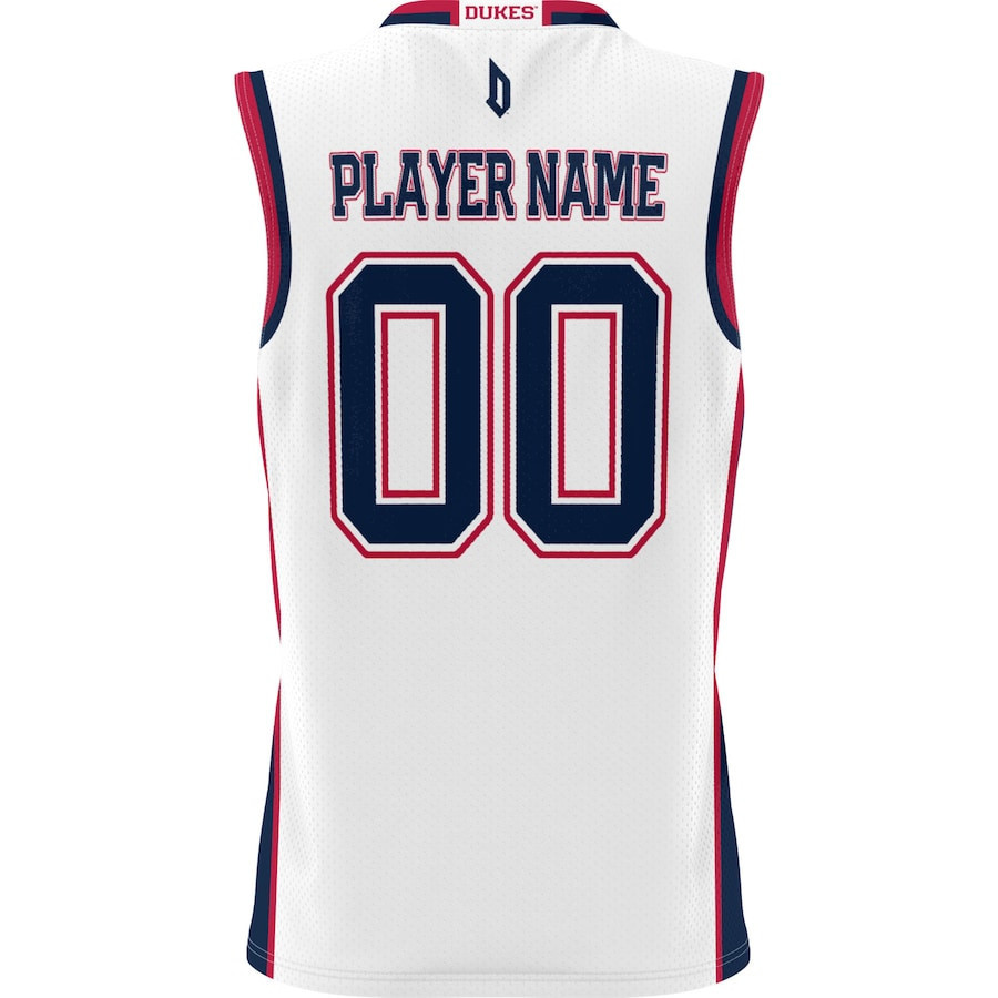 Duquesne Dukes NIL Men Basketball Custom Jersey - White - Bluefink