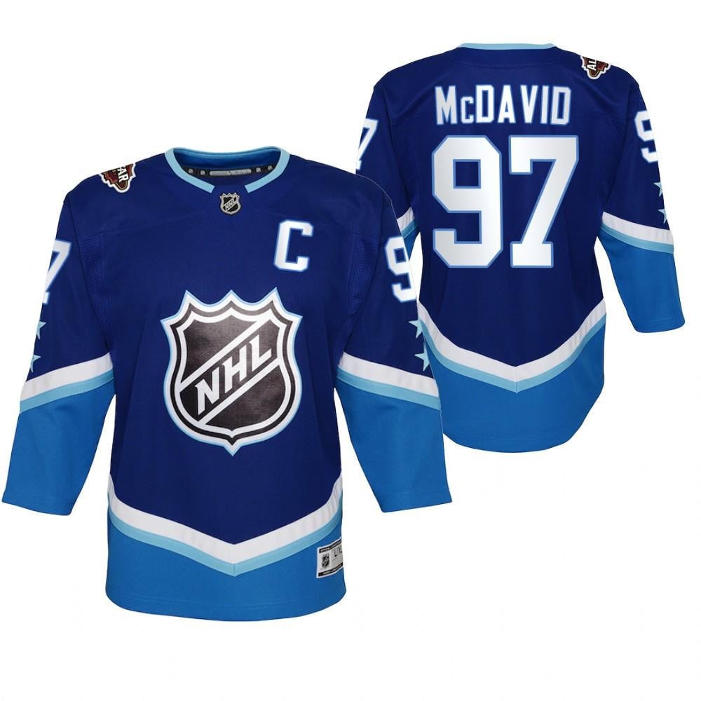Edmonton Oilers Connor McDavid 97 Blue 2022 All-Star Western Jersey ...