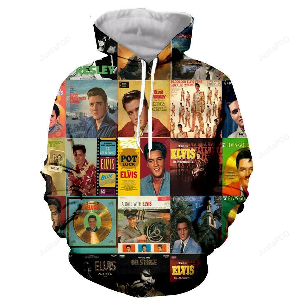 Elvis Presley Style 3 3D Hoodie Zip Hoodie - Bluefink