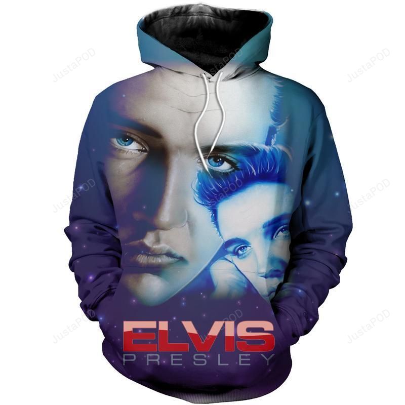 Elvis Presley Style 5 3D Hoodie Zip Hoodie - Bluefink