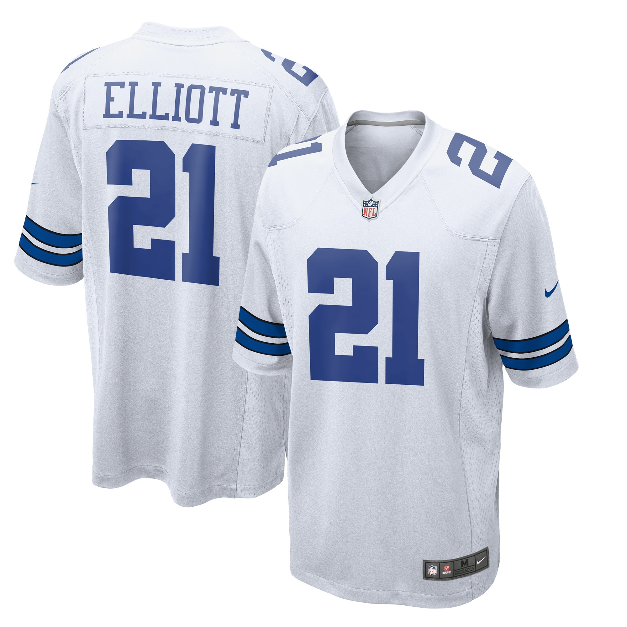 Ezekiel Elliott Dallas Cowboys Team Game Jersey White Nfl - Bluefink