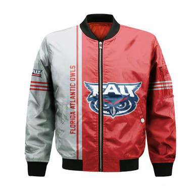 Florida Atlantic Owls Bomber Jacket Half Style - NCAA - Bluefink