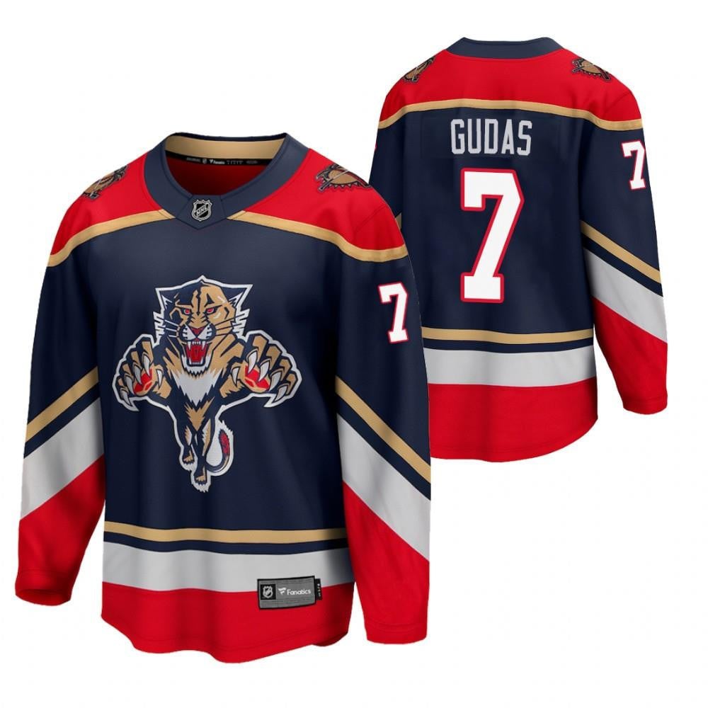 Florida Panthers 7 Radko Gudas 2023 Reverse Retro Blue Special Edition ...
