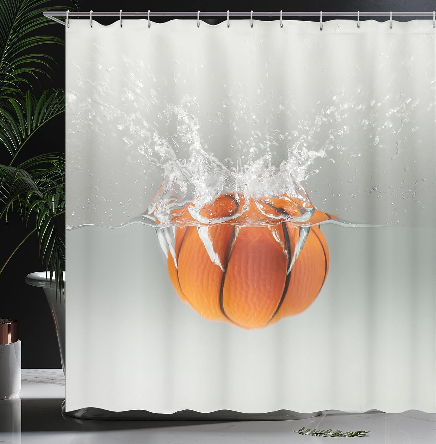Football Championship Shower Curtain, Young Boy Athlete Sports Bathroom ...