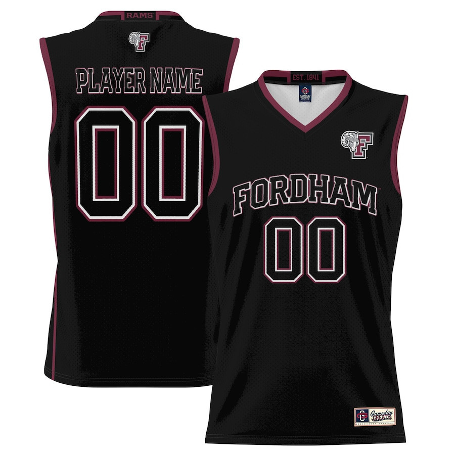 Fordham Rams NIL Men Basketball Custom Jersey - Black - Bluefink