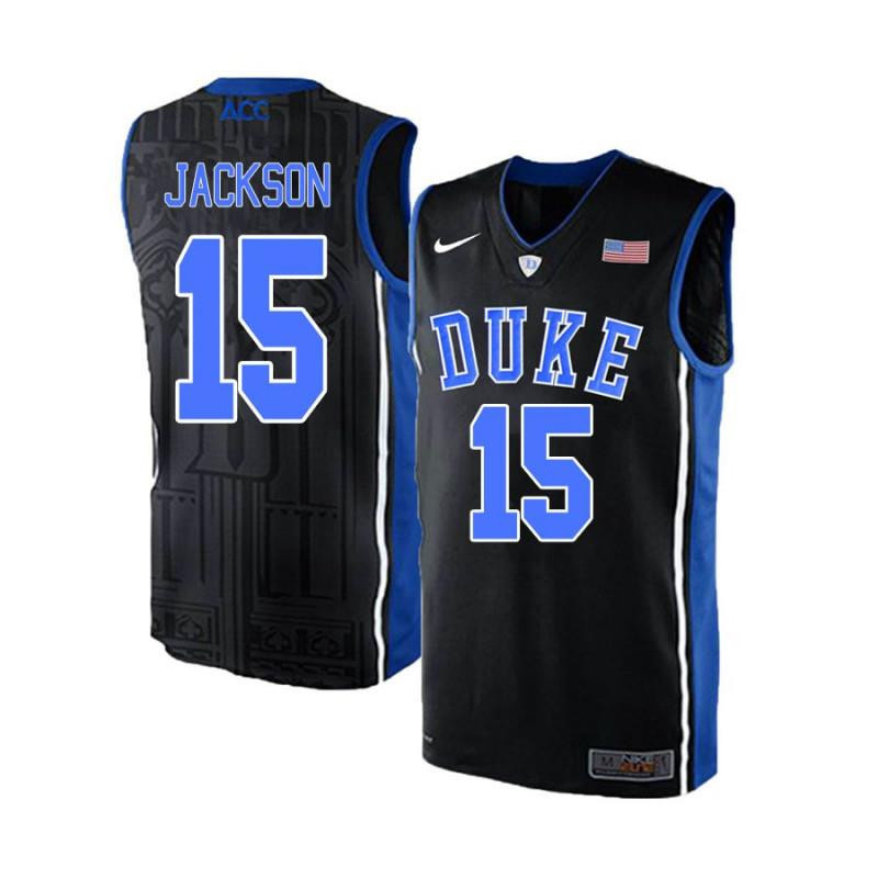 Frank Jackson 15 Elite Duke Blue Devils Basketball Jersey Black Blue ...