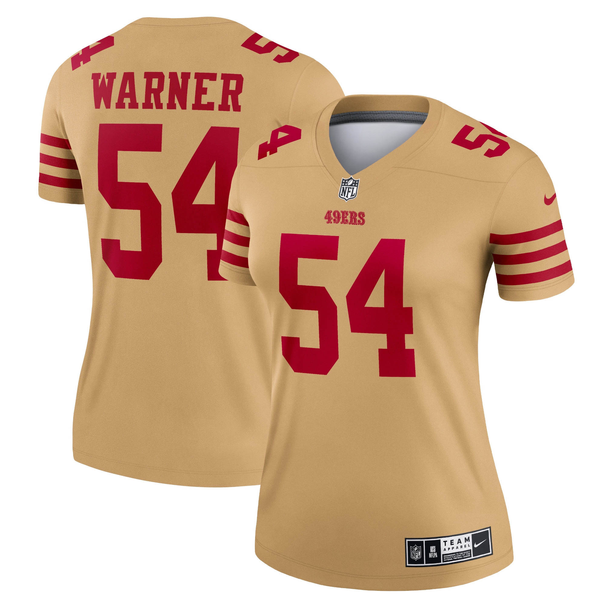 Fred Warner San Francisco 49ers Womens Inverted Legend Jersey - Gold ...