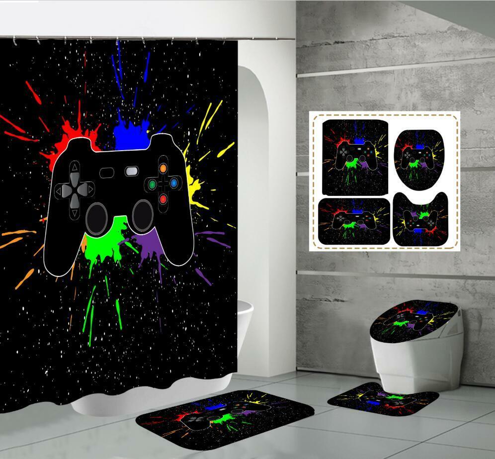Gaming in 3D - Gamepad Game Controller Gamer Shower Curtain for ...