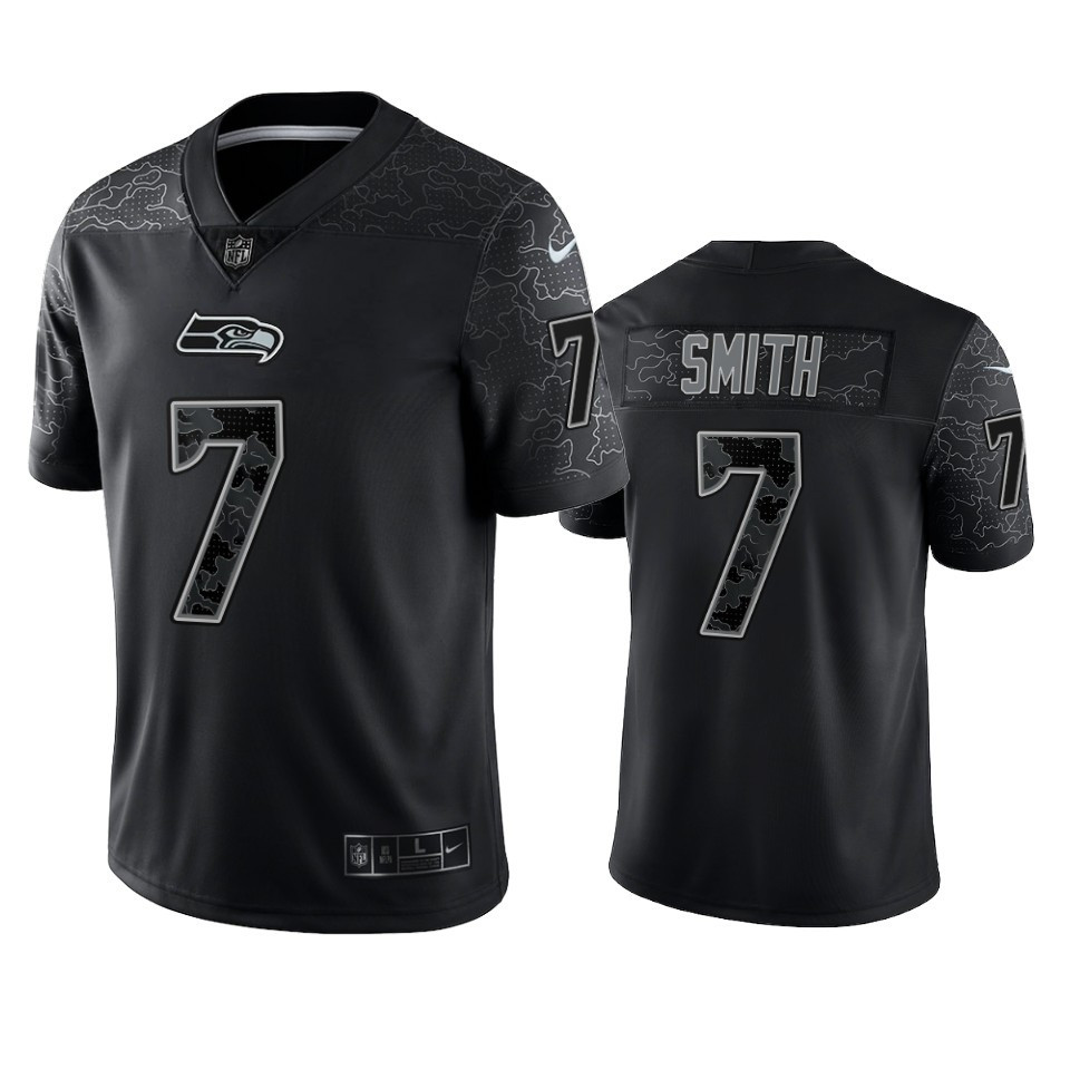 Geno Smith 7 Seattle Seahawks Black Reflective Limited Jersey - Men ...