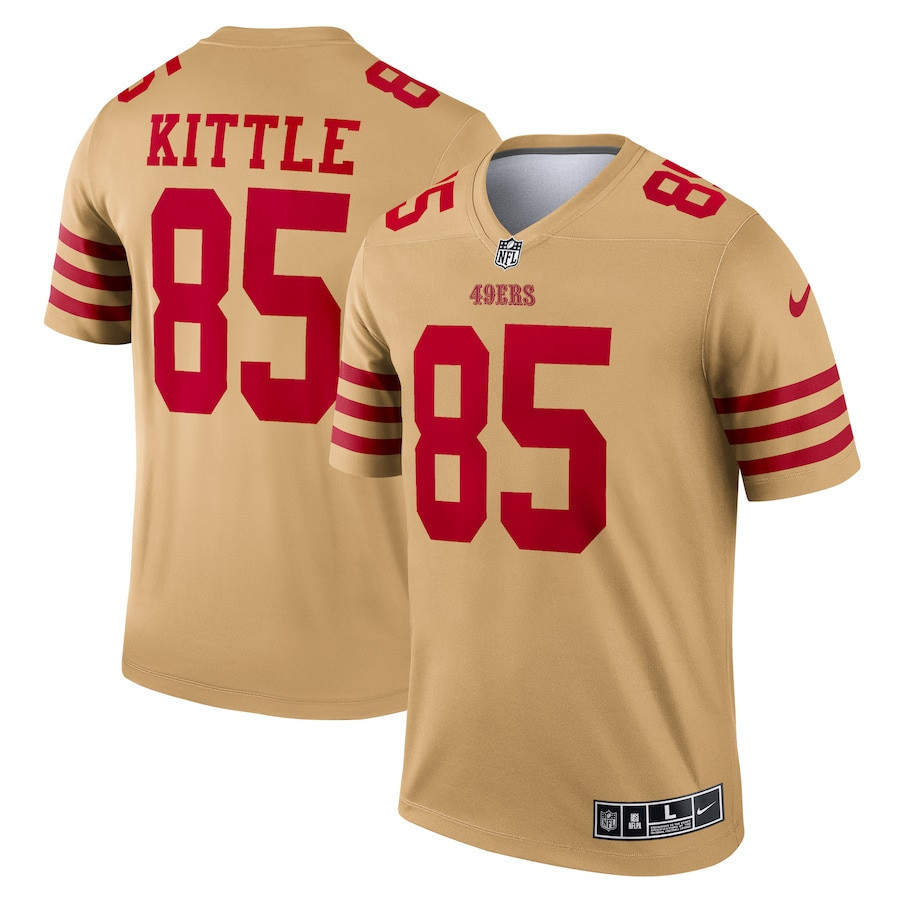 George Kittle 85 San Francisco 49ers Inverted Legend Jersey - Gold ...