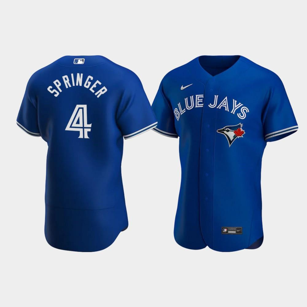 George Springer 4 Toronto Blue Jays Royal Alternate Jersey - Bluefink