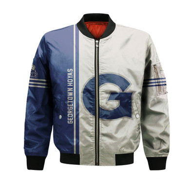 Georgetown Hoyas Bomber Jacket Half Style - NCAA - Bluefink