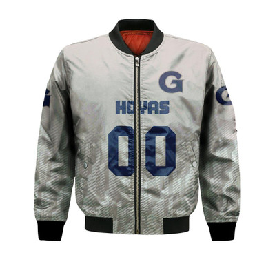 Georgetown Hoyas Bomber Jacket Logo Sport Ombre - NCAA - Bluefink