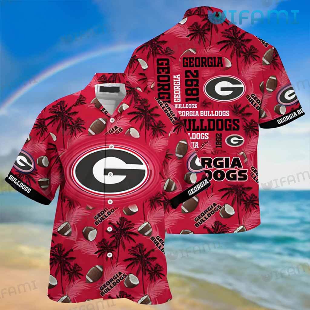 Georgia Bulldogs Hawaiian Shirt Coconut Tree Georgia Bulldogs Gift ...