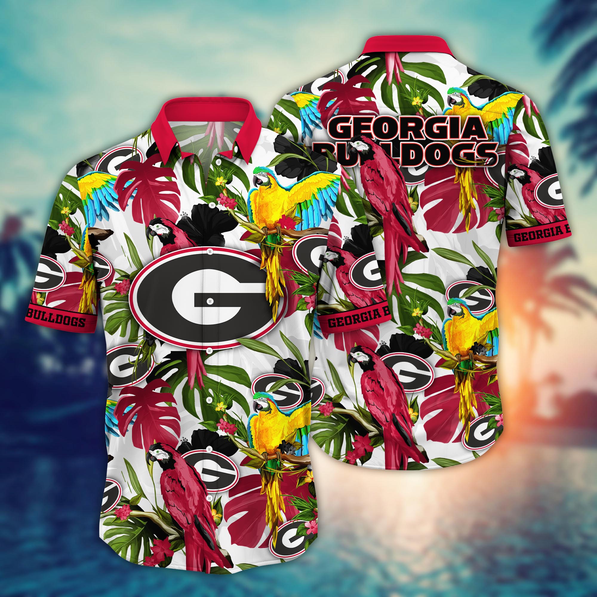 Georgia Bulldogs NCAA Flower Hawaii Shirt For Fans Ver 2 - Bluefink