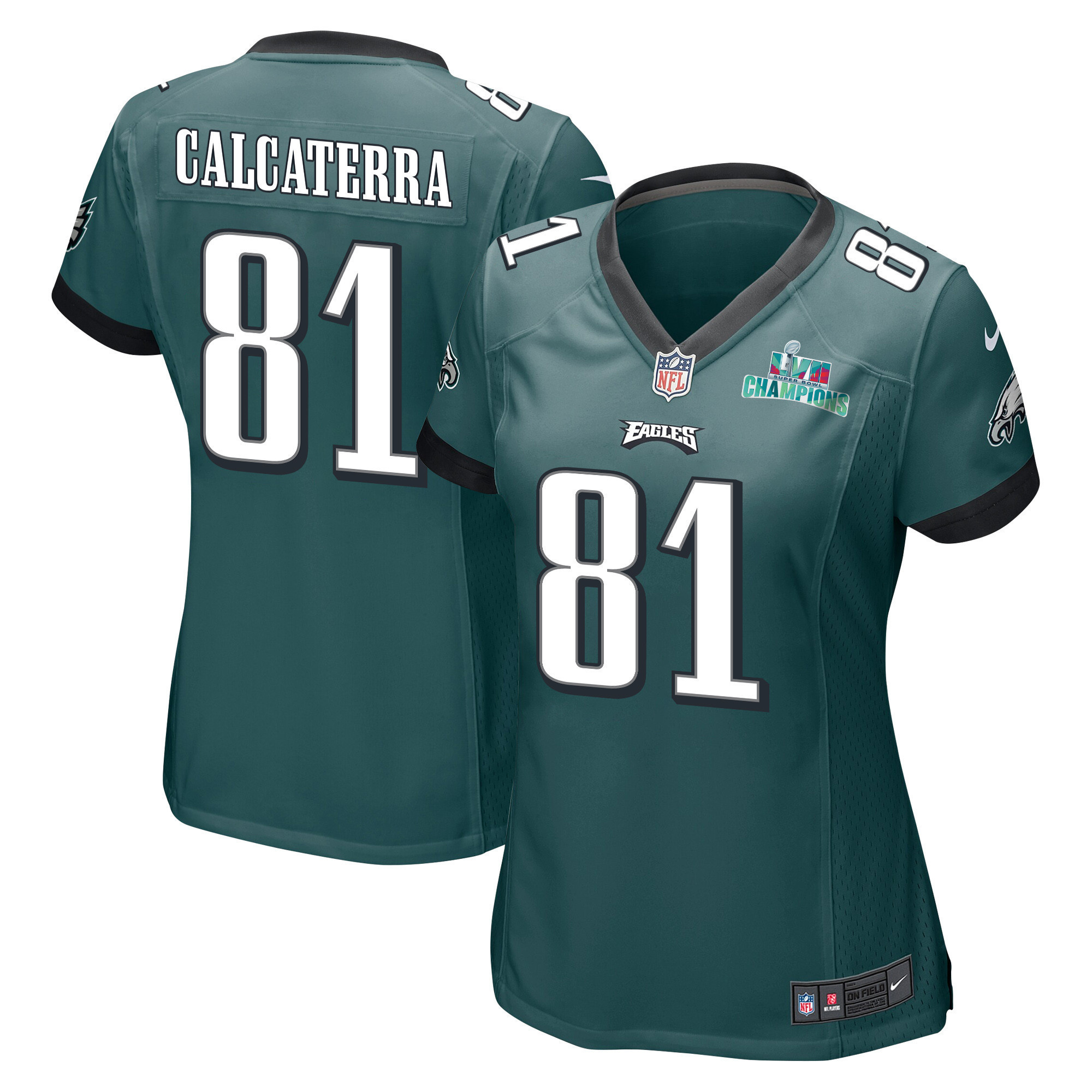 Grant Calcaterra 81 Philadelphia Eagles Super Bowl LVII Champions Women ...