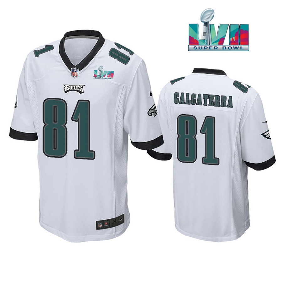Grant Calcaterra 81 Philadelphia Eagles Super Bowl LVII Game Player Men ...