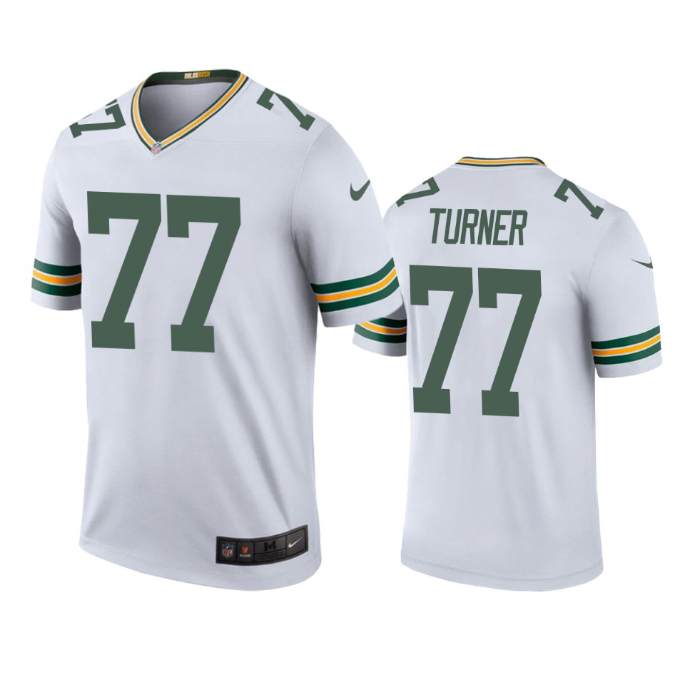 Green Bay Packers #77 Billy Turner White Color Rush Legend Jersey ...
