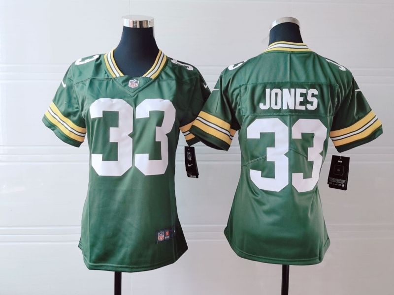 Green Bay Packers Aaron Jones #33 Nfl 2020 Green Jersey - Bluefink
