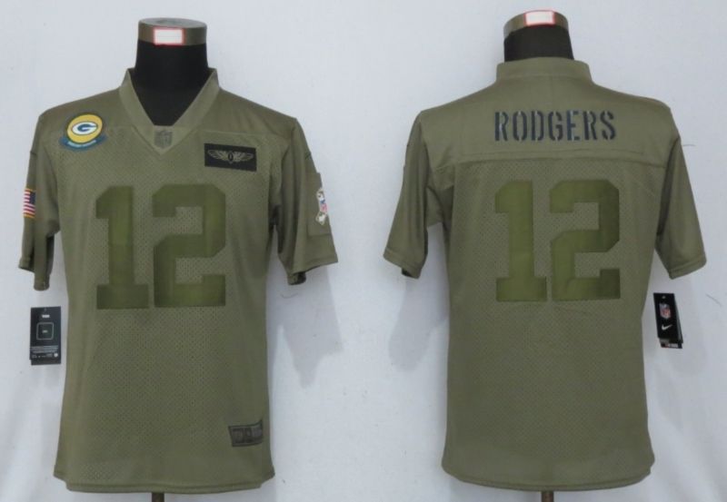Green Bay Packers Aaron Rodgers #12 Nfl 2020 Camo Jersey - Bluefink