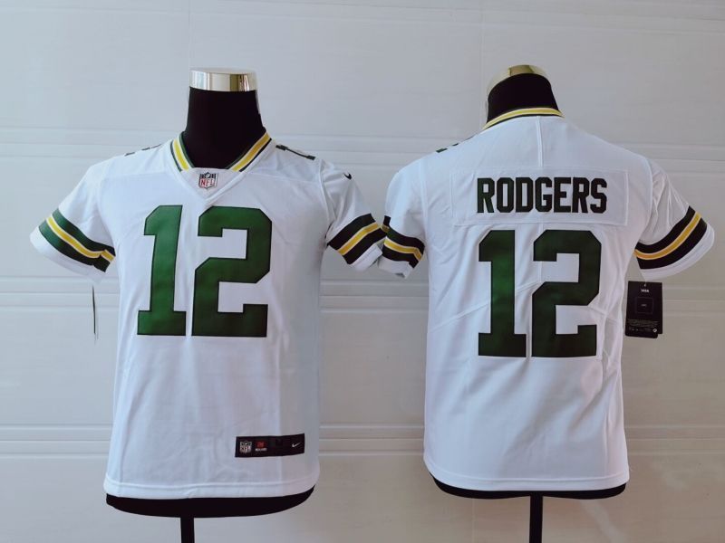 Green Bay Packers Aaron Rodgers #12 Nfl 2020 White Jersey - Bluefink