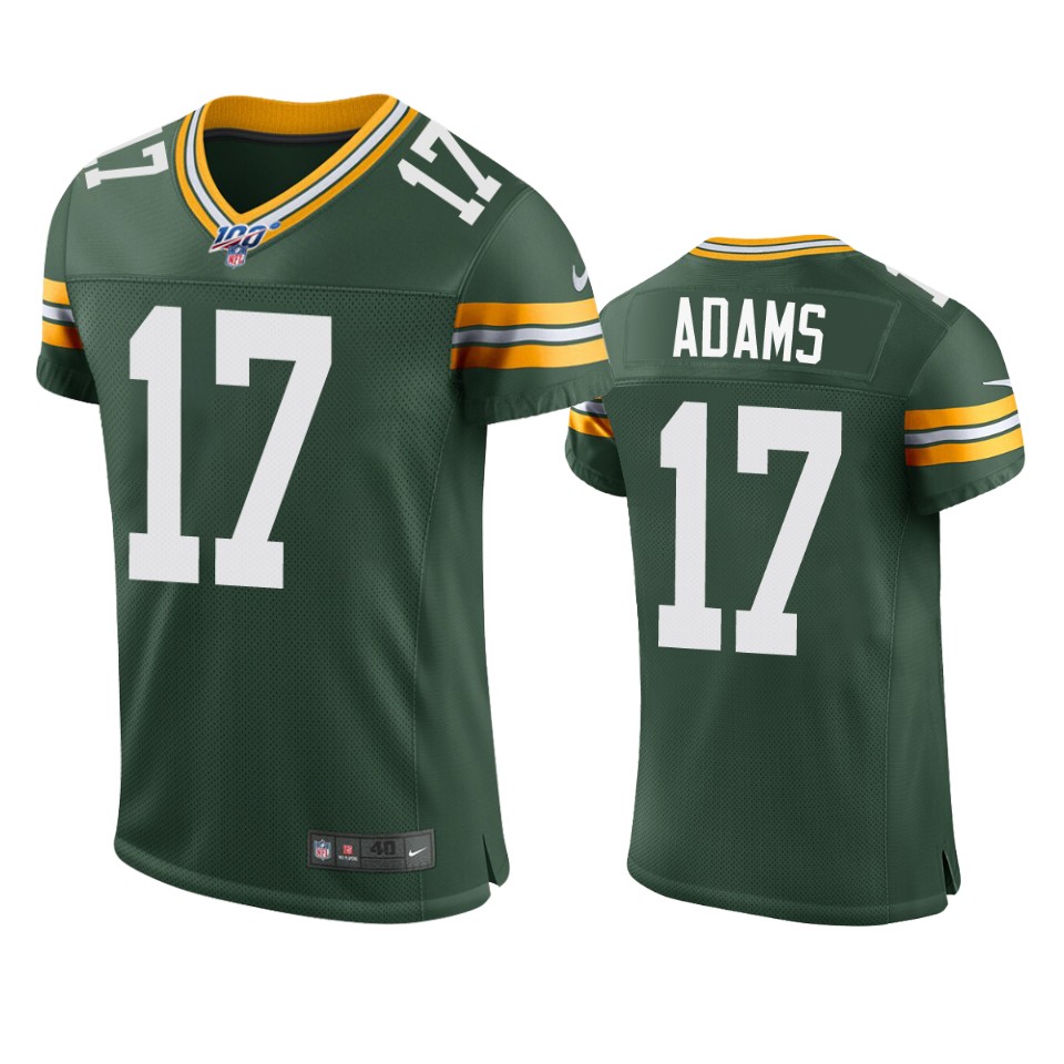 Green Bay Packers Davante Adams Green 100th Season Vapor Elite Jersey ...