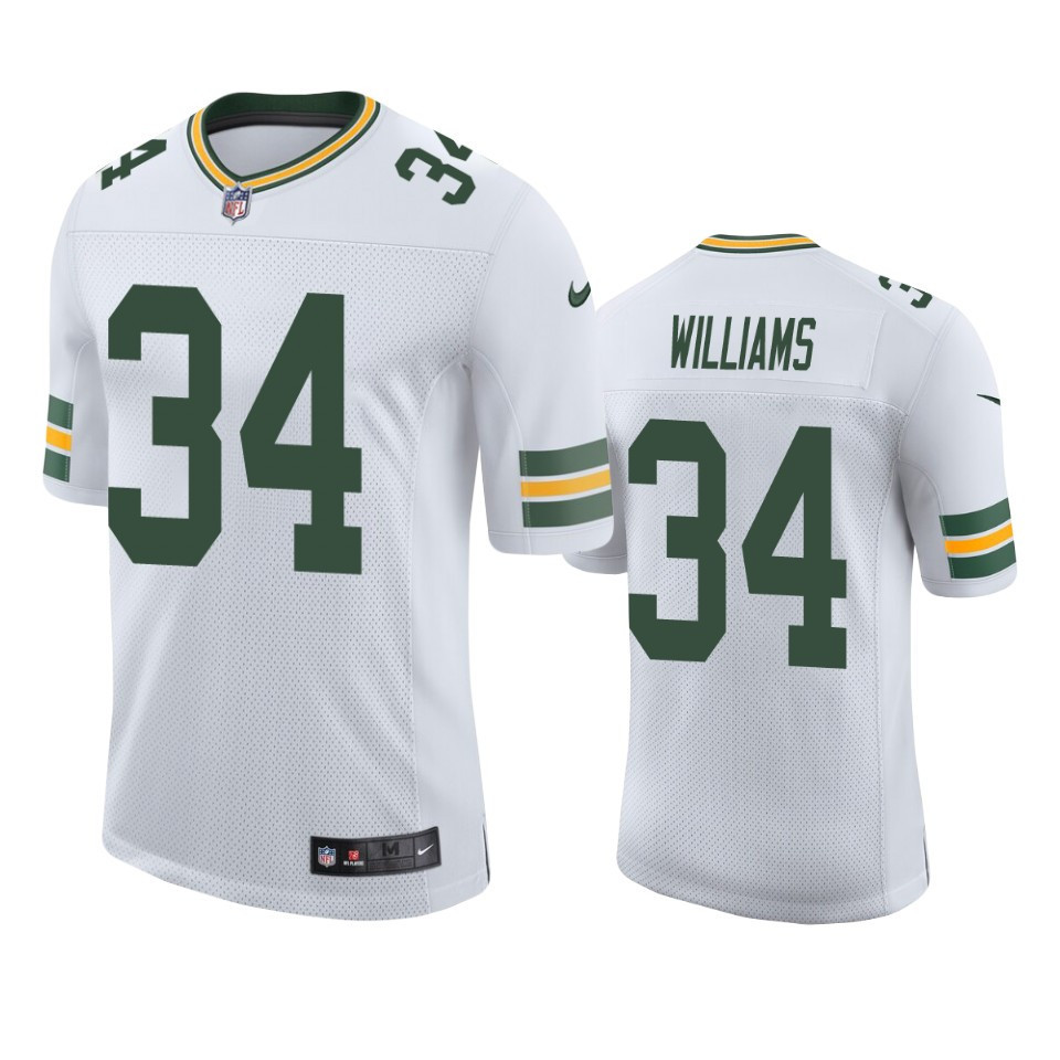 Green Bay Packers Dexter Williams 34 White Vapor Limited Jersey - Bluefink