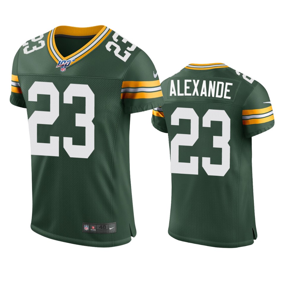 Green Bay Packers Jaire Alexander Green 100th Season Vapor Elite Jersey ...