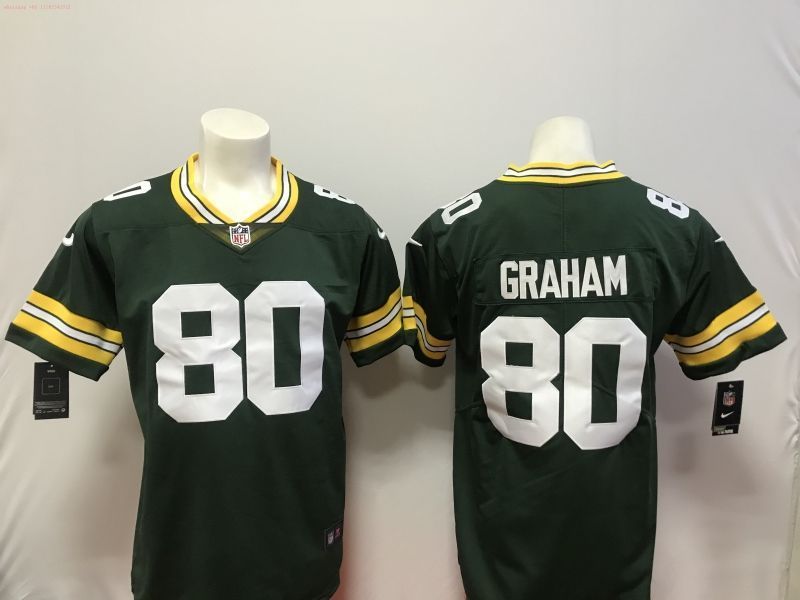 Green Bay Packers Jimmy Graham #80 2020 Nfl Black Jersey Jersey - Bluefink