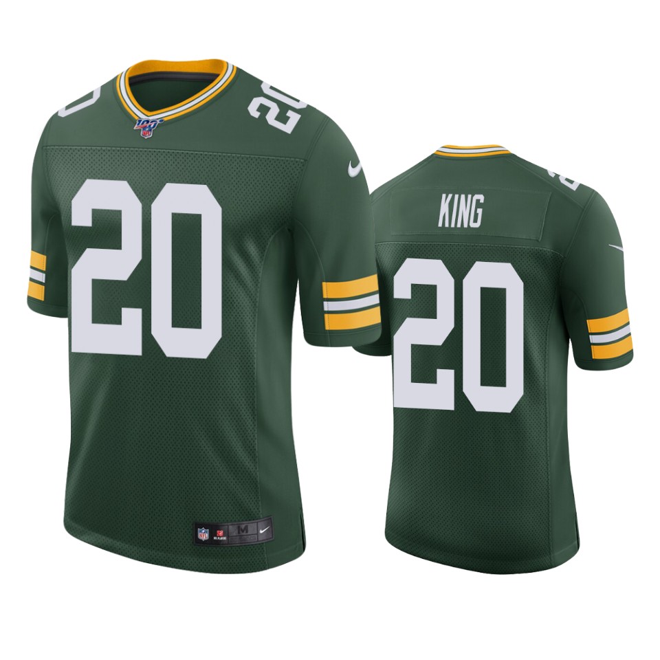 Green Bay Packers Kevin King Green 100th Season Vapor Limited Jersey ...