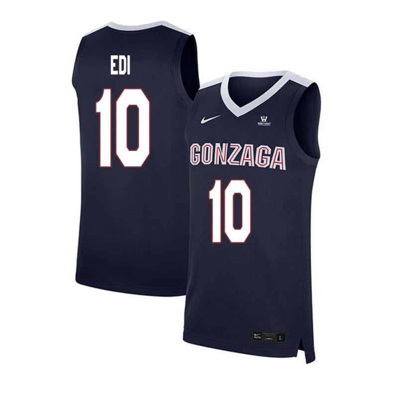 Guy Edi 10 Gonzaga Bulldogs Elite Basketball Men Jersey - Navy - Bluefink
