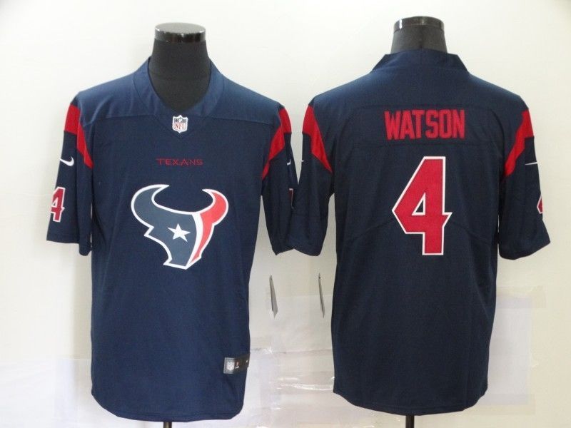 Houston Texans Deshaun Watson #4 Nfl 2020 Black Blue Jersey - Bluefink