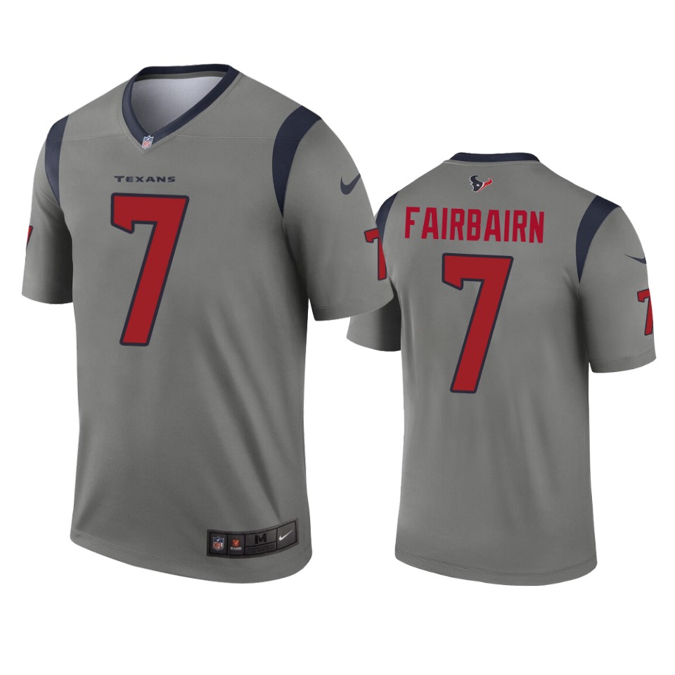 Houston Texans Kaimi Fairbairn Gray Inverted Legend Jersey - Bluefink