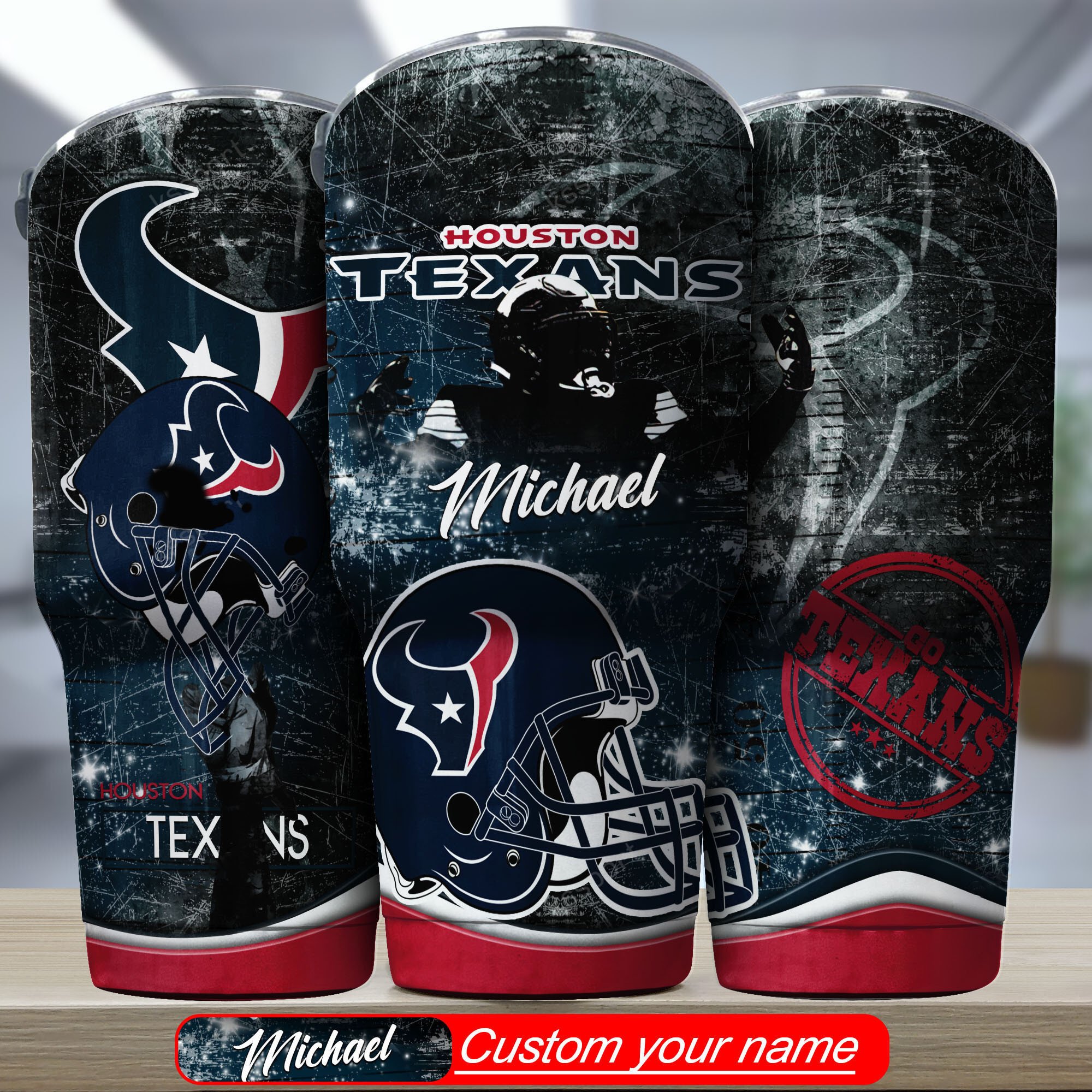 Houston Texans Personalized Tumbler - Custom Name, High Quality Design ...