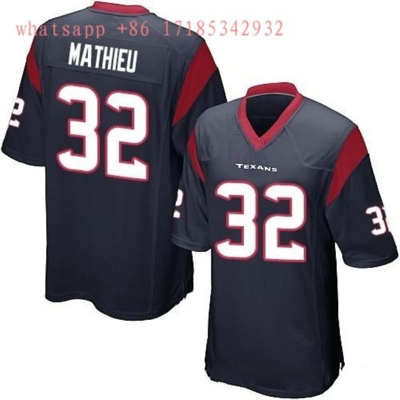Houston Texans Tyrann Mathieu #32 2020 Nfl Blue Jersey Jersey - Bluefink