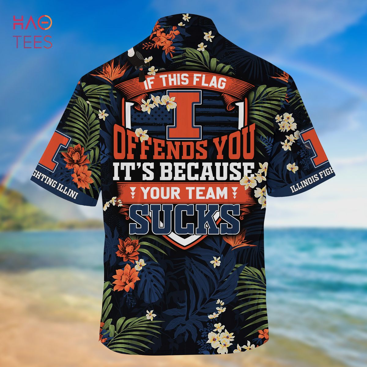 Illinois Fighting Illini Summer Hawaiian Shirts, With Tropical Patterns ...