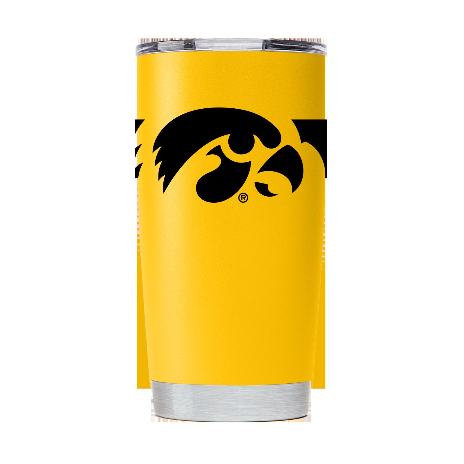 Iowa Yellow Tumbler with Stripes - Bold and Eye-Catching Design, Ideal ...