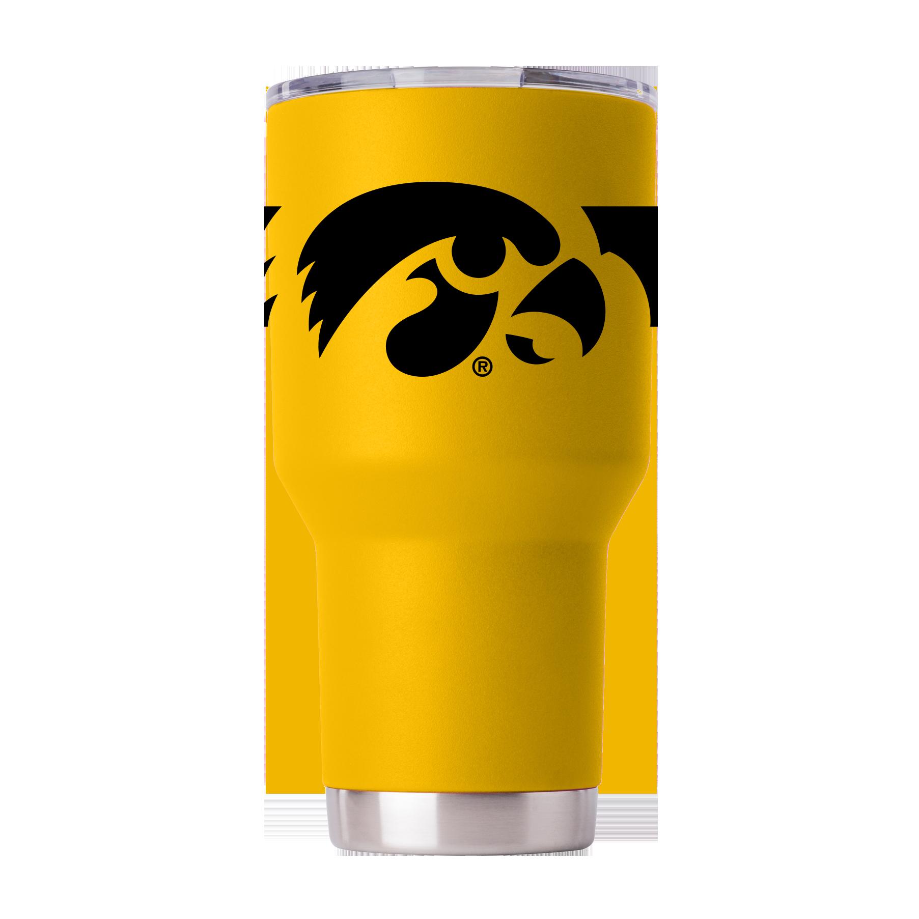 Iowa Yellow Tumbler with Stripes - Bold and Eye-Catching Design, Ideal ...