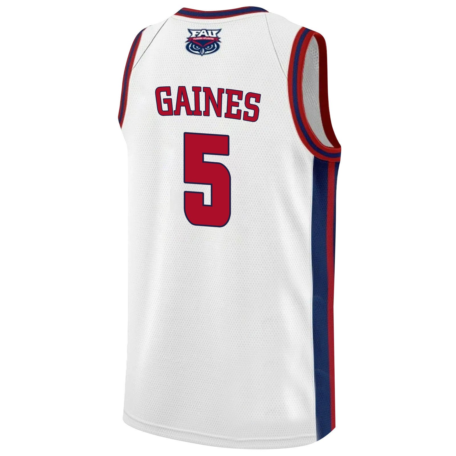 Isaiah Gaines 5 FAU Owls 2023 Final Four Basketball Men Jersey- White ...