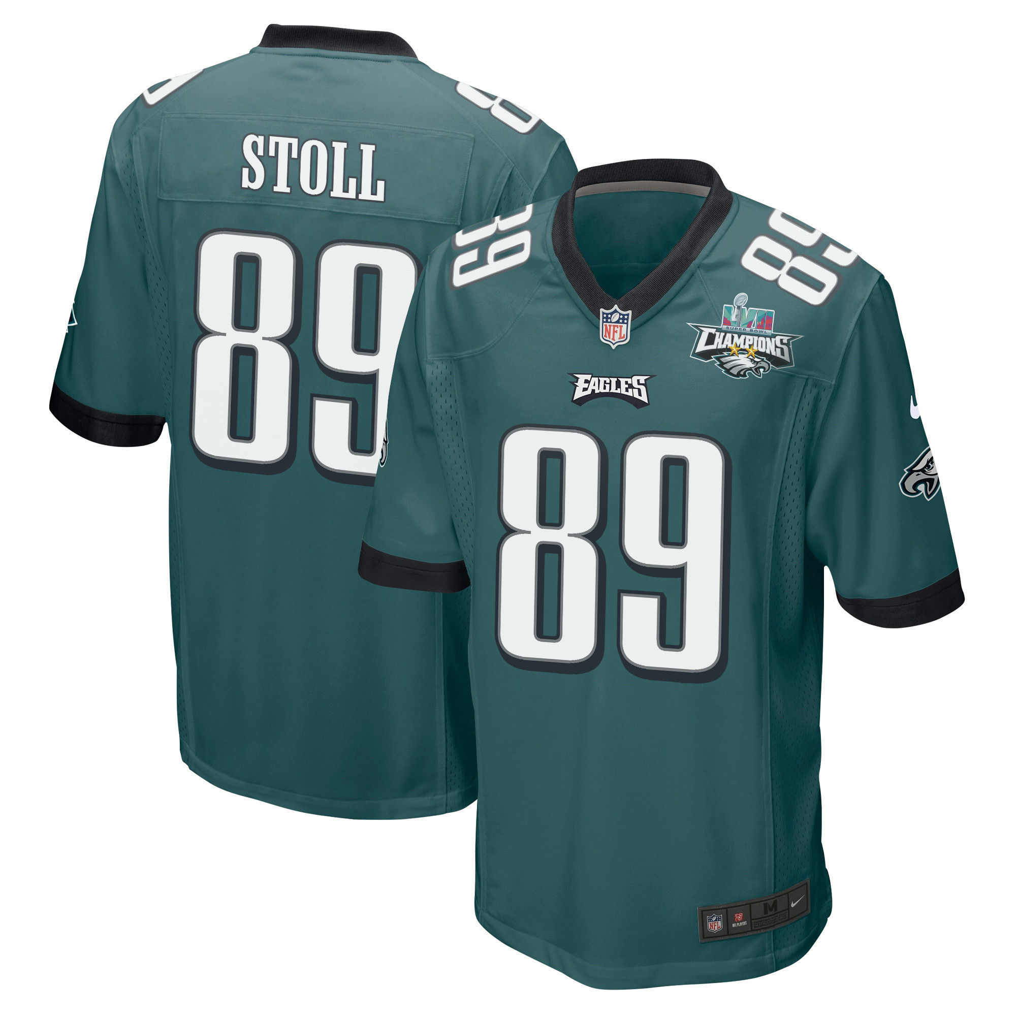 Jack Stoll 89 Philadelphia Eagles Super Bowl LVII Champions 2 Stars Men ...