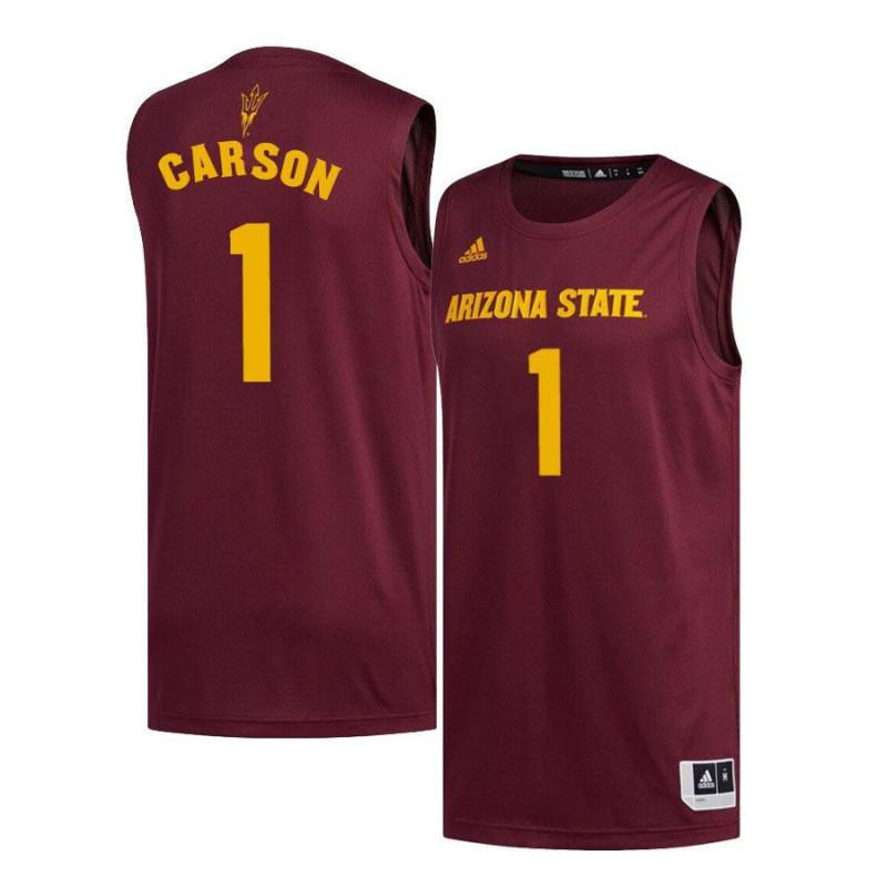 Jahii Carson 1 Arizona State Sun Devils Basketball Men Jersey - Maroon ...