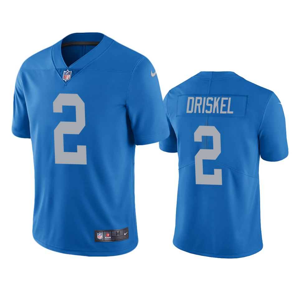 Jeff Driskel Detroit Lions Blue Vapor Limited Jersey - Bluefink