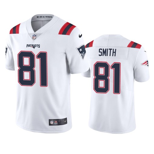 Jonnu Smith 81 New England Patriots White Vapor Limited Jersey - Bluefink