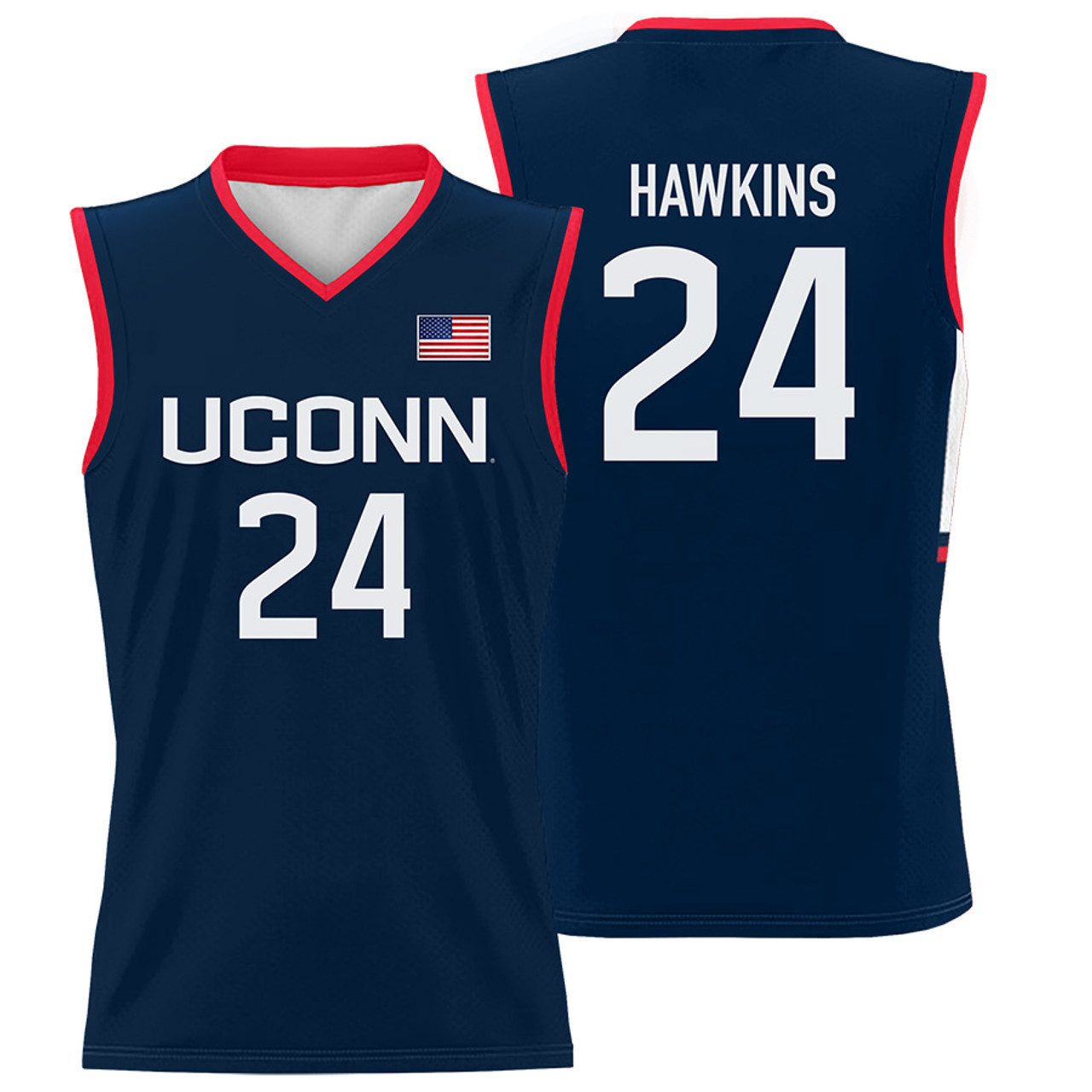 Jordan Hawkins 24 UConn Huskies Basketball Jersey - Men Navy - Bluefink