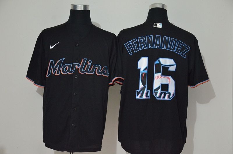 Jose Fernandez #16 2020 Mlb Black Jersey - Bluefink