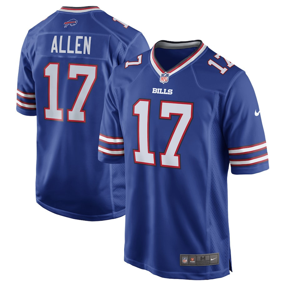 Josh Allen 17 Buffalo Bills Game Player Jersey - Royal - Bluefink