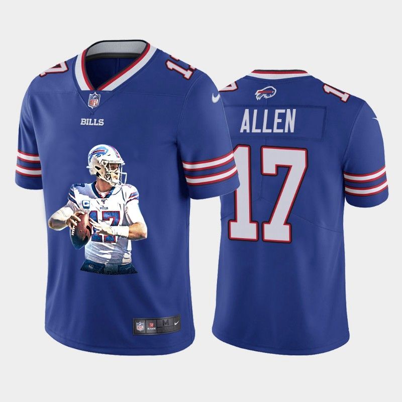 Josh Allen Buffalo Bills #17 Nfl Portrait Brandedition Purple Jersey ...