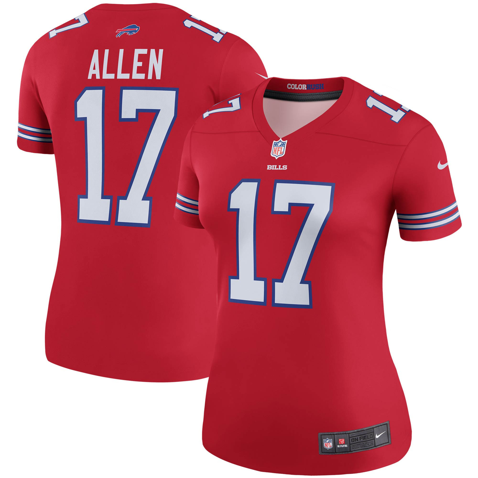 Josh Allen Buffalo Bills Womens Color Rush Legend Player Jersey - Red ...