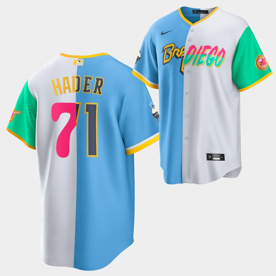 Josh Hader 2022-23 City Connect Brewers x Padres Blue White 71 Split ...